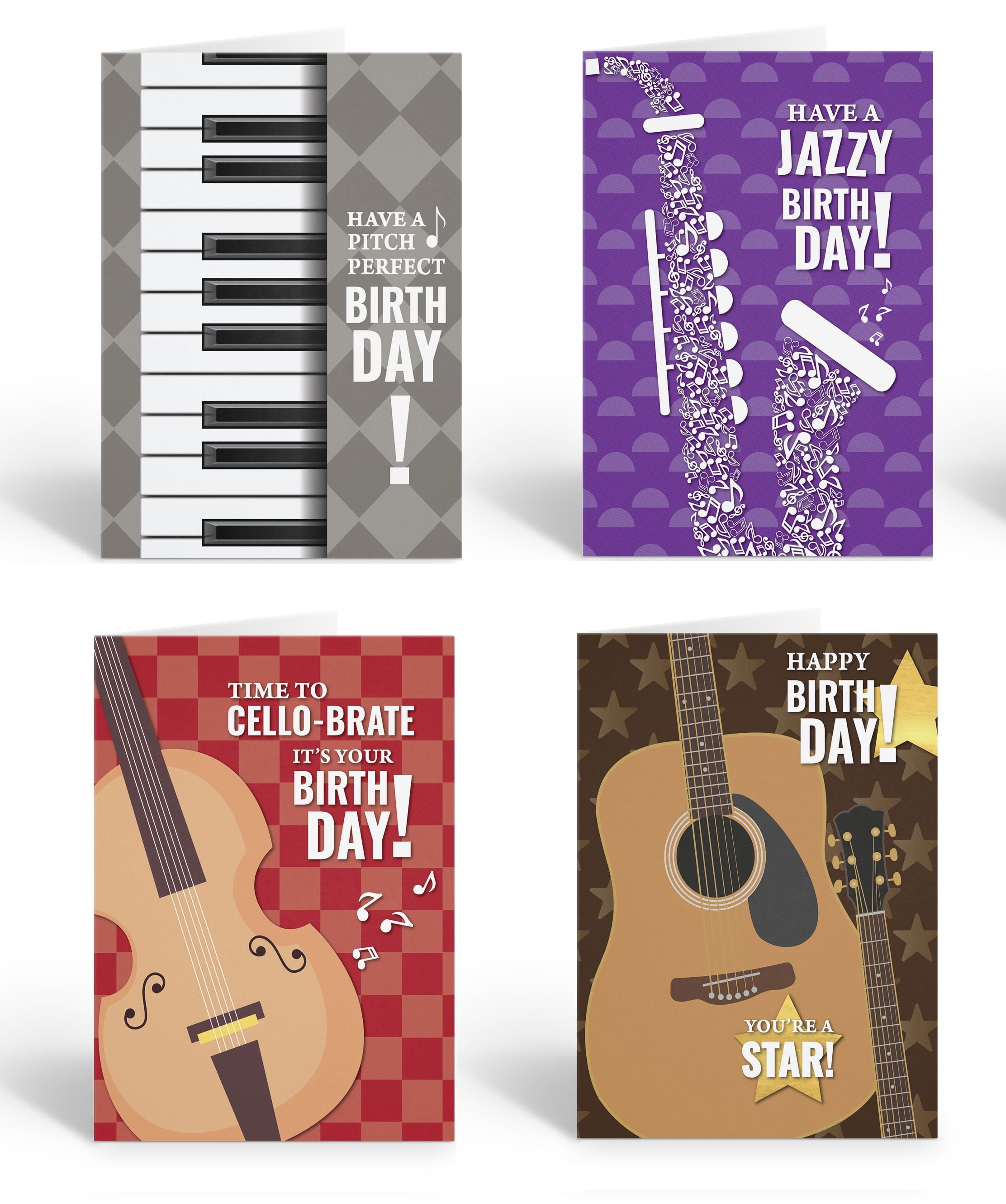 Stonehouse Collection | Assorted Musical Birthday Card Variety Pack ...