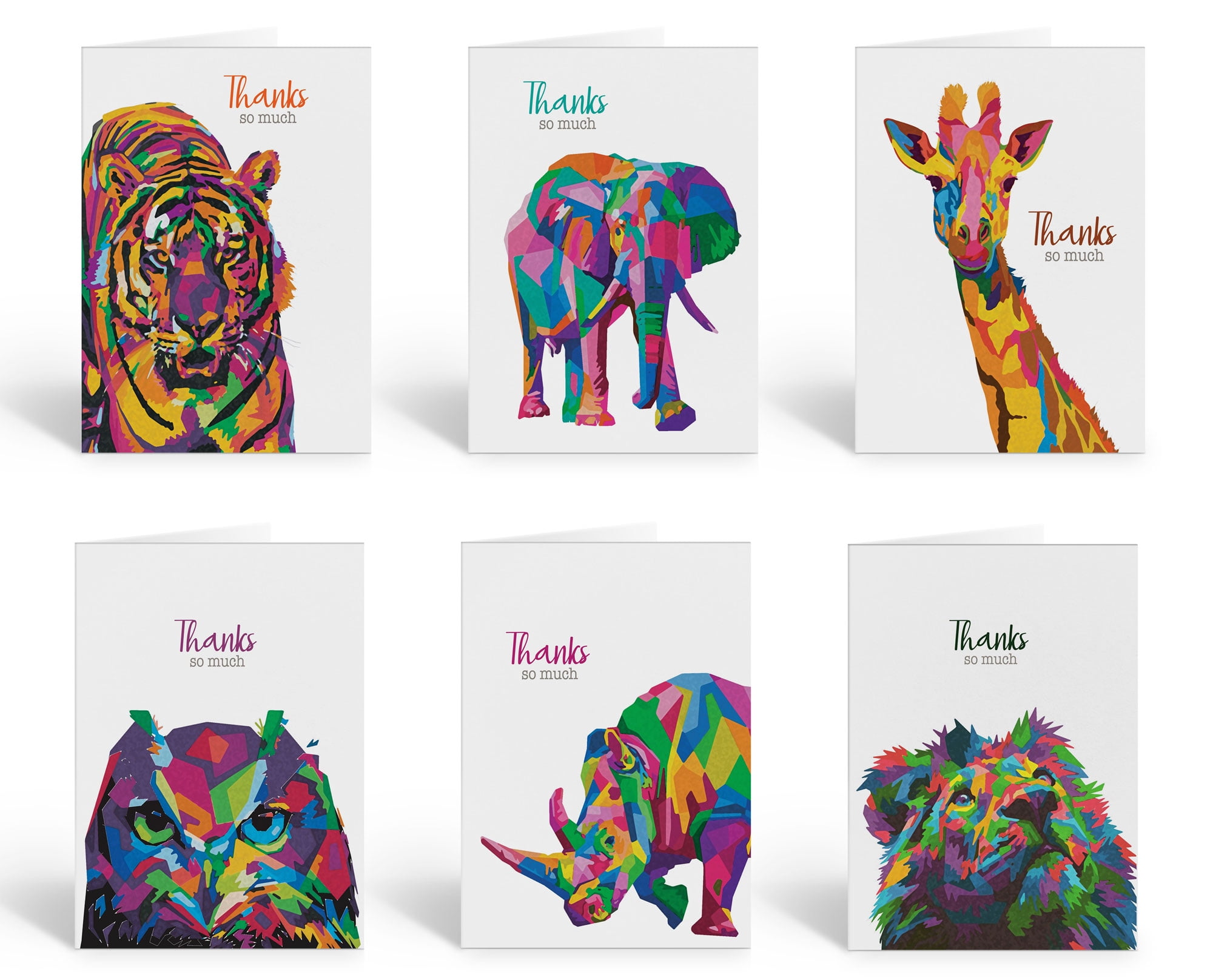 Stonehouse Collection | Assorted Wild Animal Note Cards | Set of 12 ...