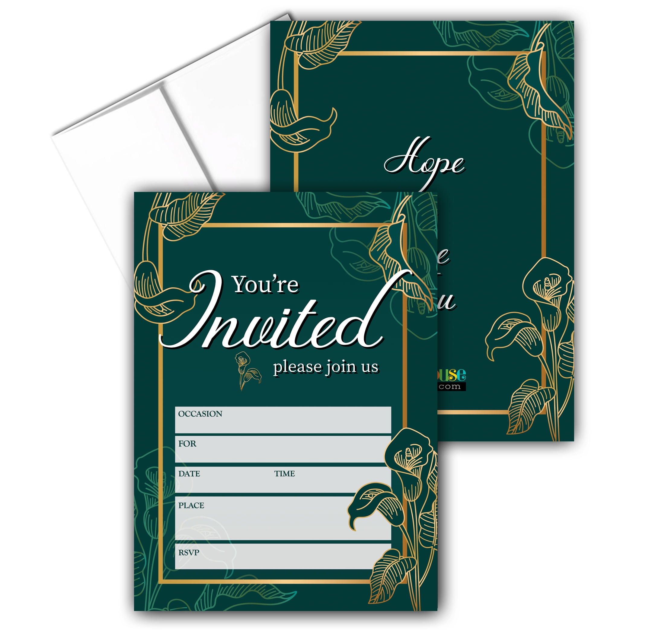 Stonehouse Collection - Calla Lily Formal Invitations - Floral Party ...