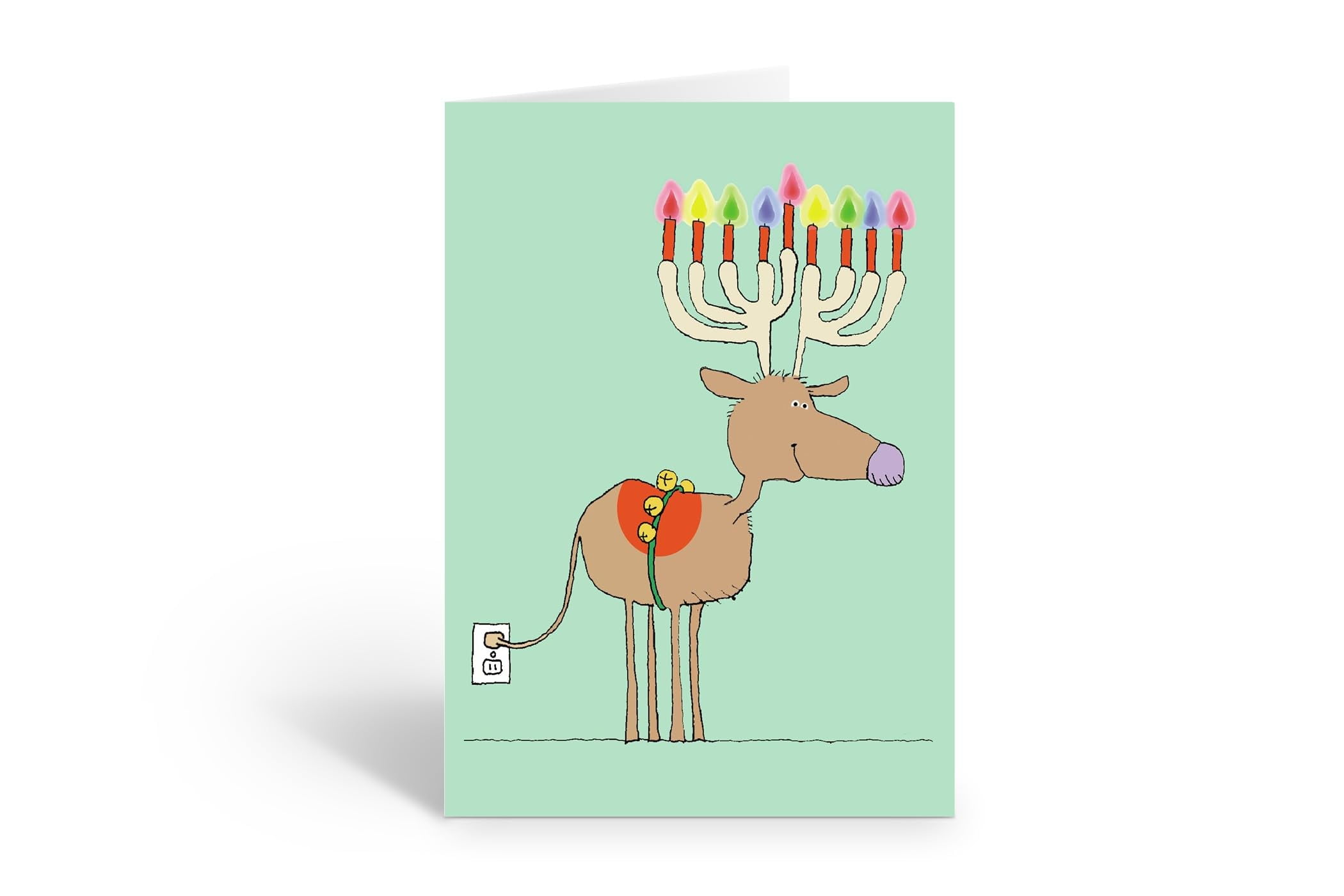 Stonehouse Collection Funny Hanukkah Cards – Reindeer with 9 Candle ...
