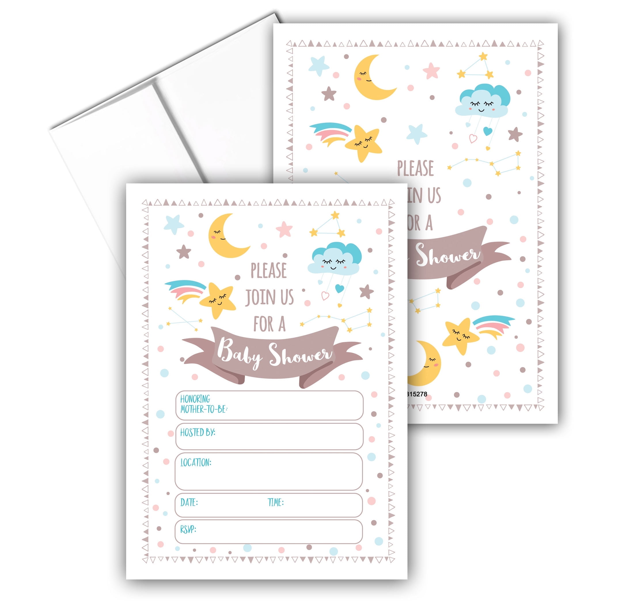 Stonehouse Collection | Generic Baby Shower Invitation Cards| Nighttime ...