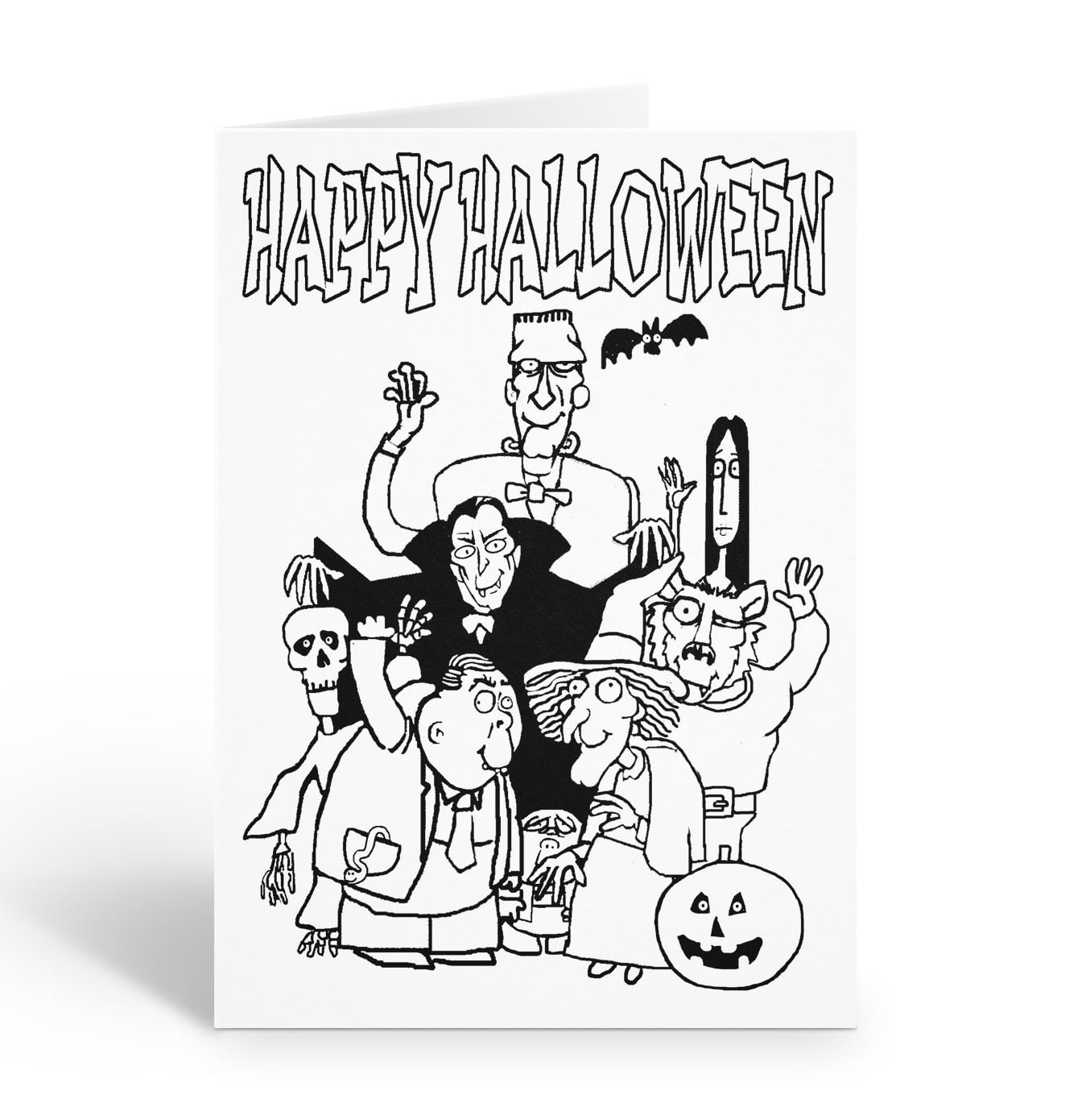 Stonehouse Collection | Halloween Kid Set of Coloring Greeting Cards ...