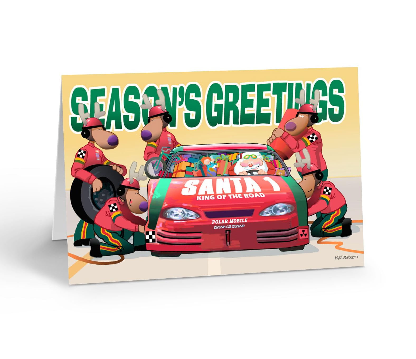 Stonehouse Collection Race Car Christmas Cards, Race Track Holiday Card ...