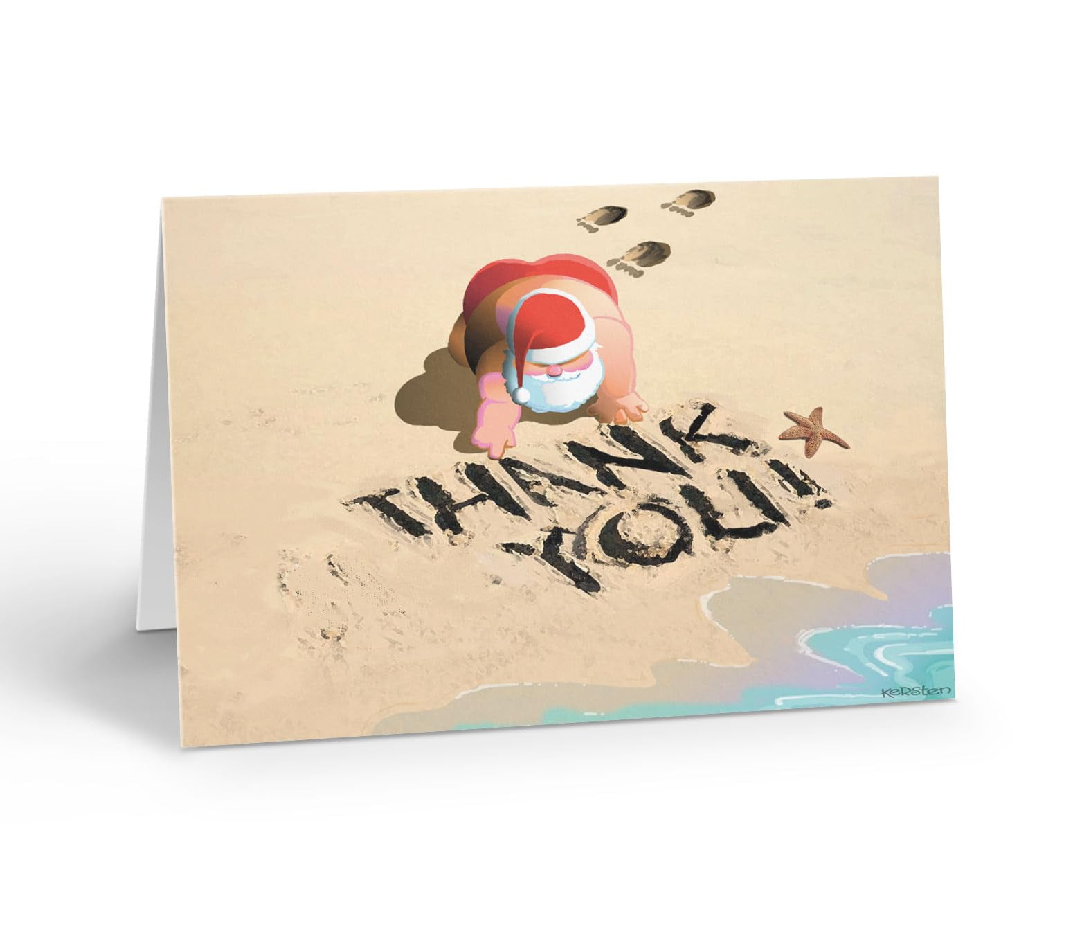 Stonehouse Collection | Santa Beach Thank You Note Card |10 Boxed Cards ...