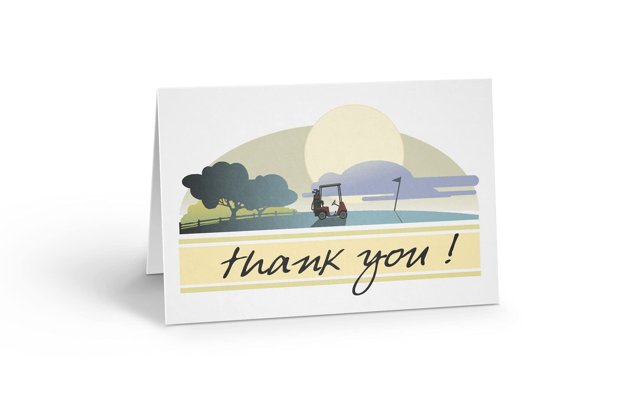Stonehouse Collection | Simple Elegant Golf Theme Thank You Note Card ...