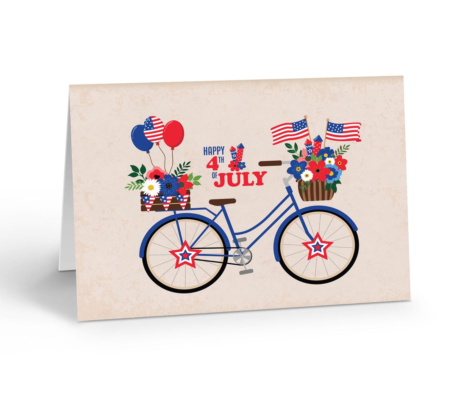 Stonehouse Collection Single Red White and Blue 4th of July Greeting ...