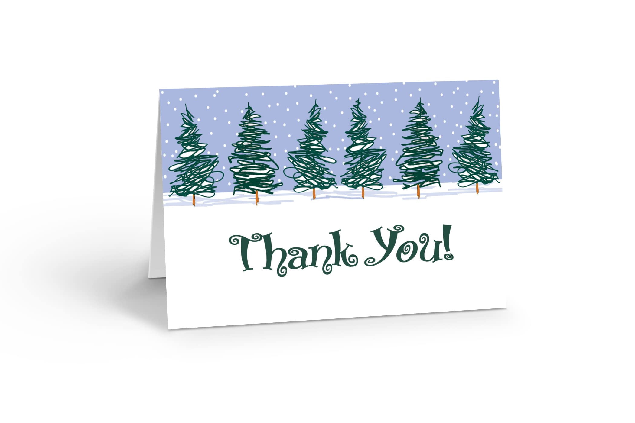 Stonehouse Collection Winter Trees Thank You Note Card Set - 10 Boxed ...