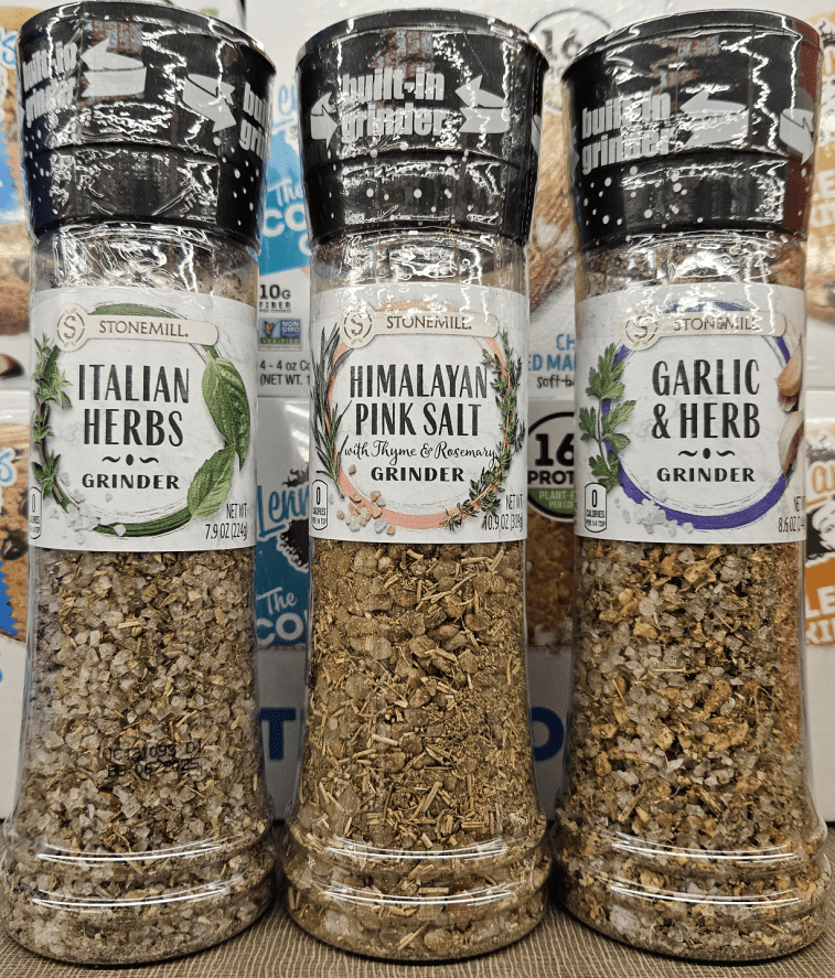 Stonemill Italian Herbs, Himalayan Pink Salt, Garlic & Herb Grinder (3 ...