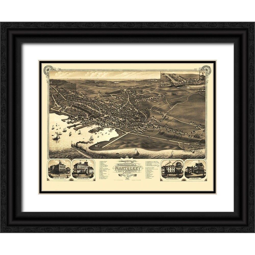 Stoner 14x11 Black Ornate Wood Framed with Double Matting Museum Art ...
