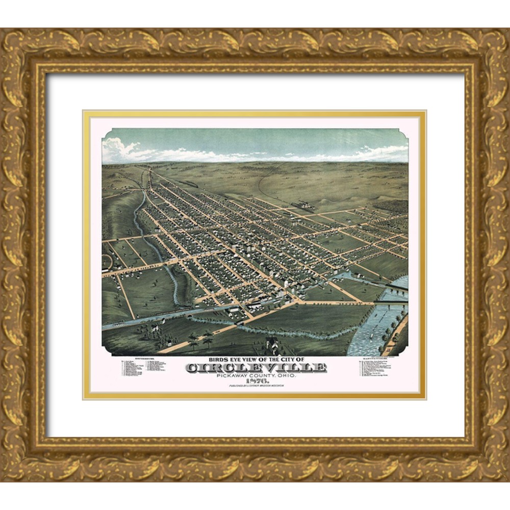 Stoner 17x15 Gold Ornate Wood Framed with Double Matting Museum Art ...