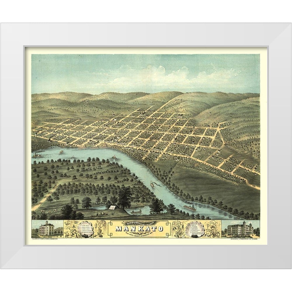Stoner 17x15 White Modern Wood Framed Museum Art Print Titled - Mankato ...