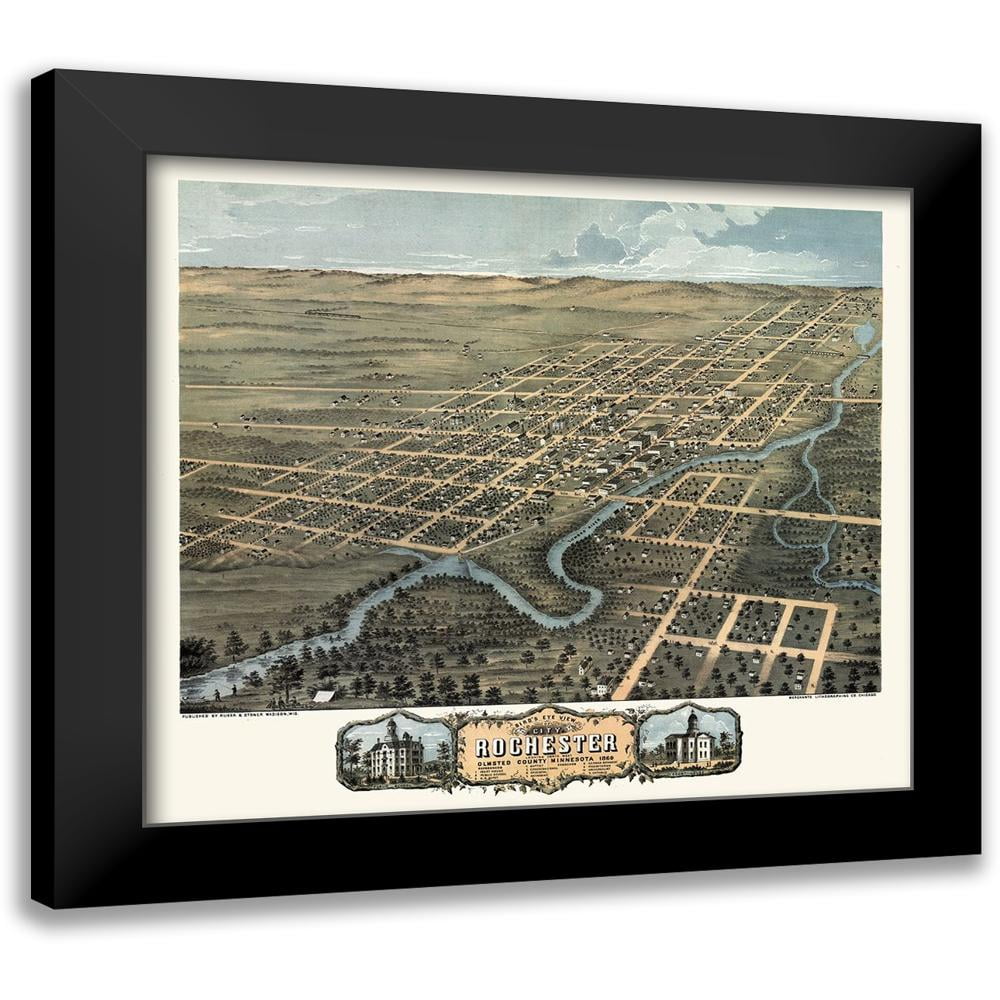 Stoner 22x20 Black Modern Framed Museum Art Print Titled - Rochester ...