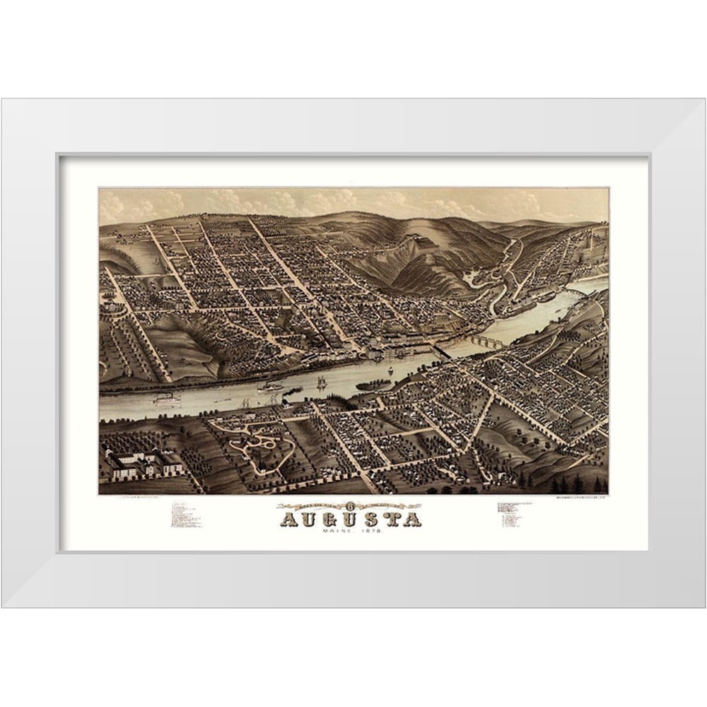Stoner 24x17 White Modern Wood Framed Museum Art Print Titled - Augusta ...