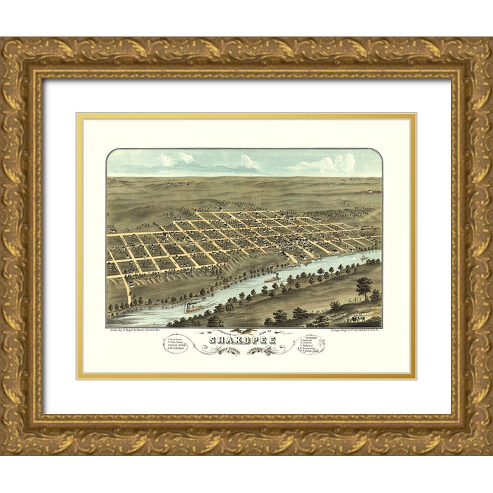 Stoner 24x19 Gold Ornate Wood Framed with Double Matting Museum Art ...
