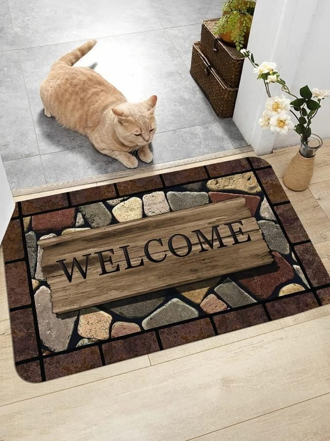 Stones Door mat Stone Front Door mats Tones Outdoor Indoor Entry Way ...