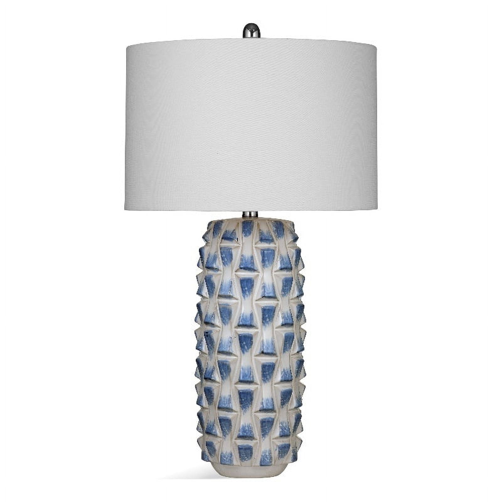 Stones Blue Ceramic Table Lamp for Bedroom, Living Room, Bedside ...