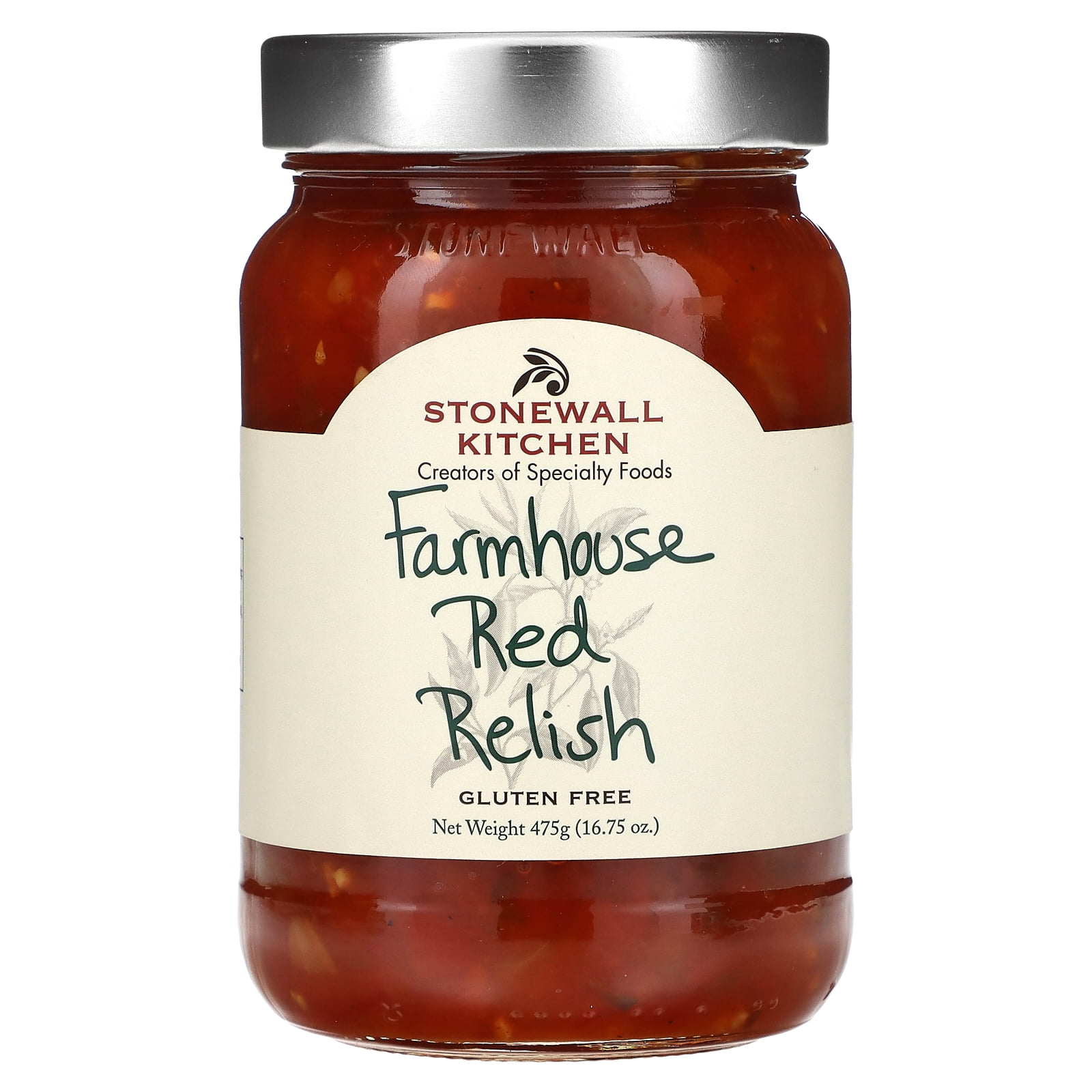 Stonewall Kitchen Farmhouse Red Relish 16.75 oz Zesty Red Cherry ...