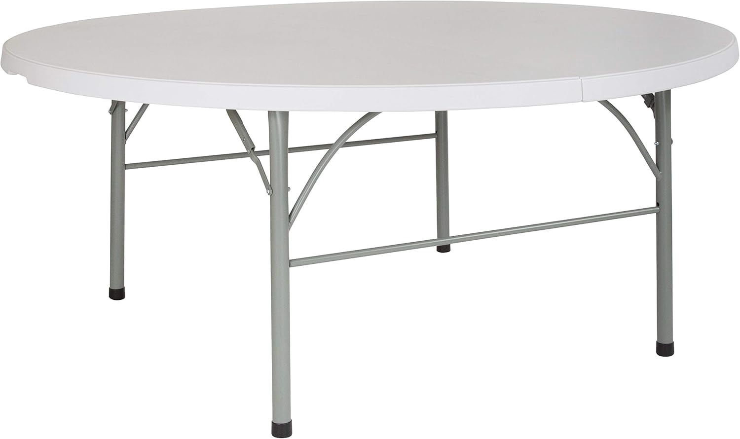 Stonewall Round Plastic Folding Event Table with Carrying Handle Bi ...