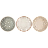 Stoneware 5" Berry Bowl Colander, Set of 3 in Sage, Tan, and Light Gray ...