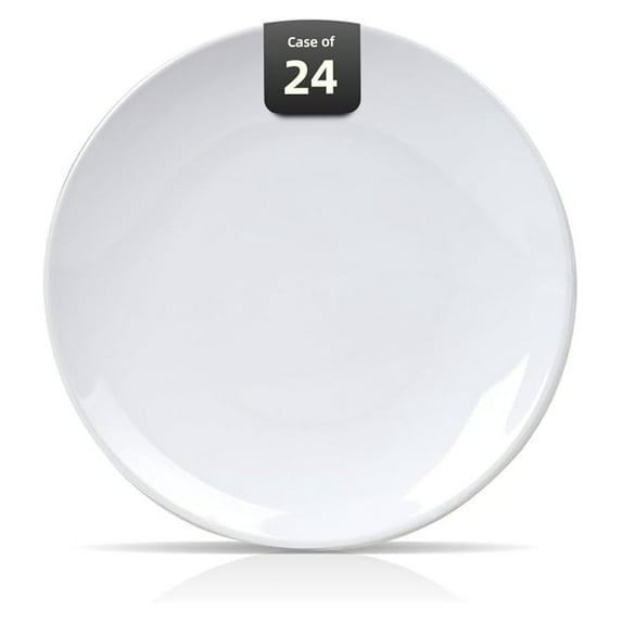 Stoneware Coupe Grade Dinnerware, Bright White Plate 8.25", Case of 24 ...