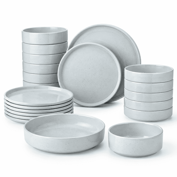 Stoneware Dinnerware Set With Salad Kitchen Dinner Dish For 4 16 Piece ...