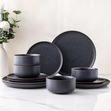 32 PC Spin Wash Dinnerware Dish Set for 8 Person | Mugs, Salad and ...