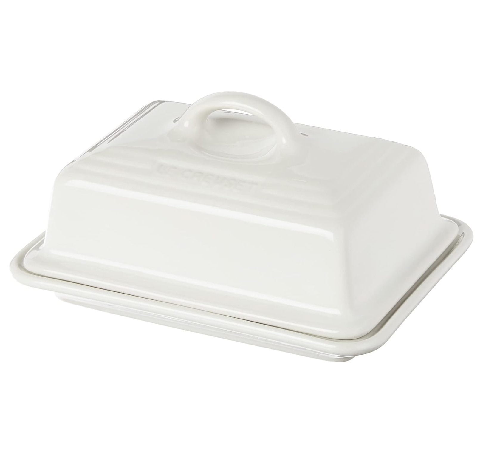 Stoneware European Butter Dish, White - Walmart.com