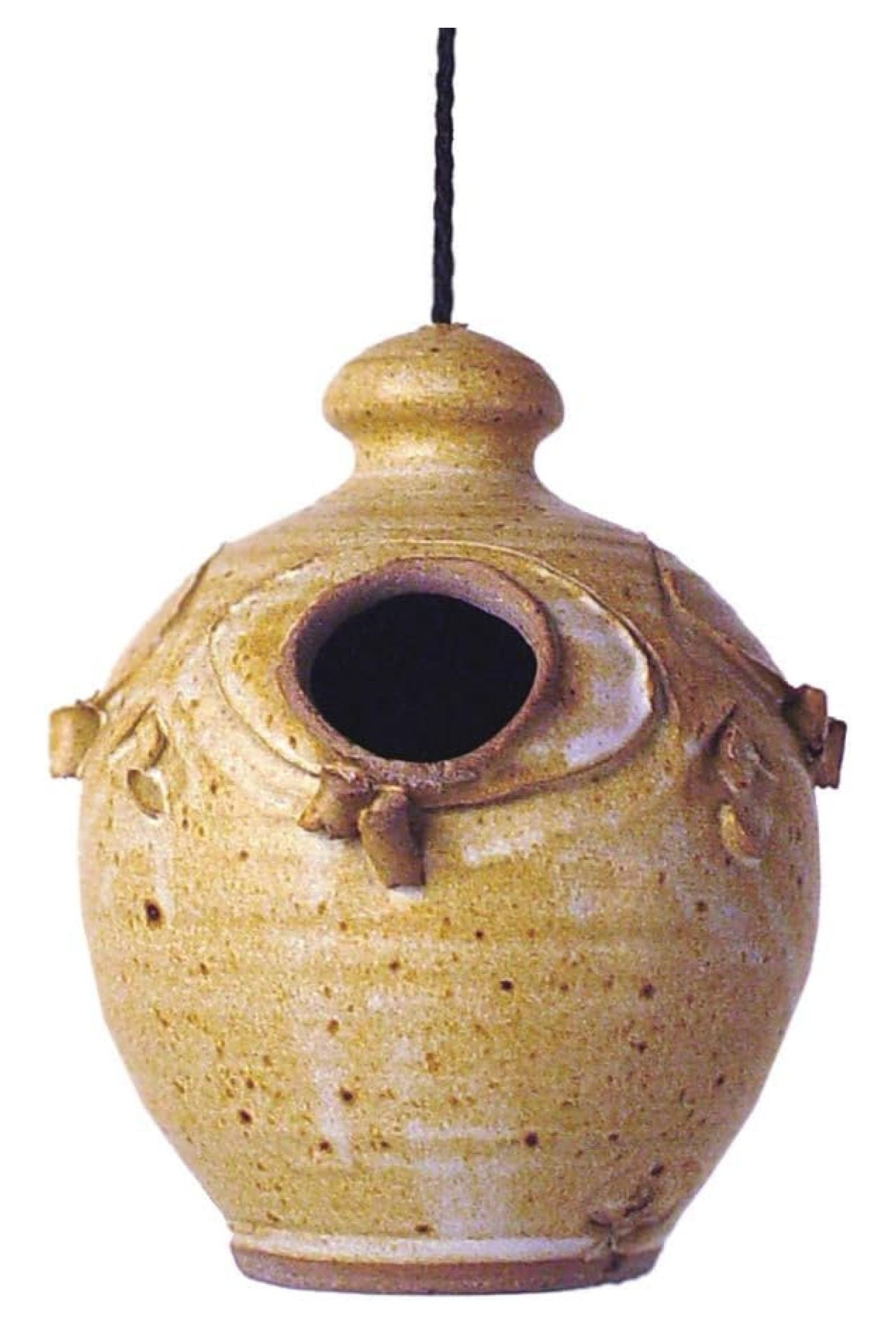 Stoneware Nesting Jar Hanging Birdhouse / Color = Butternut - Walmart.com