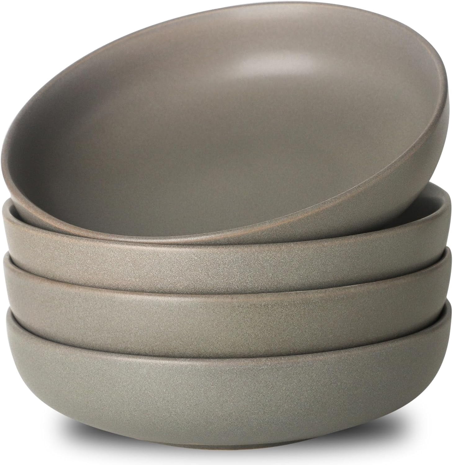 Stoneware Pasta Bowls, 34 oz Large Salad Bowl Set of 4, Ceramic Serving ...