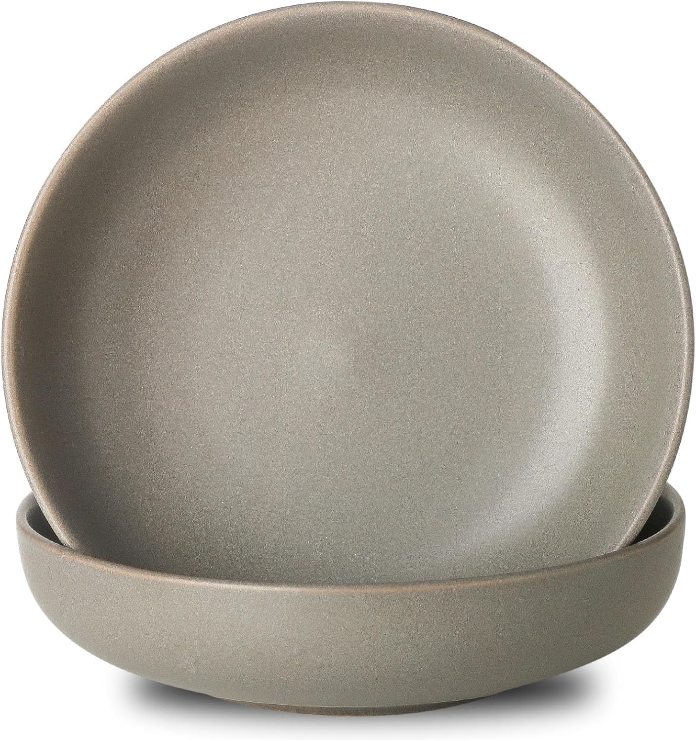 Stoneware Pasta Bowls Set of 2, 34 oz Ceramic Salad Bowls, Deep Bowls ...