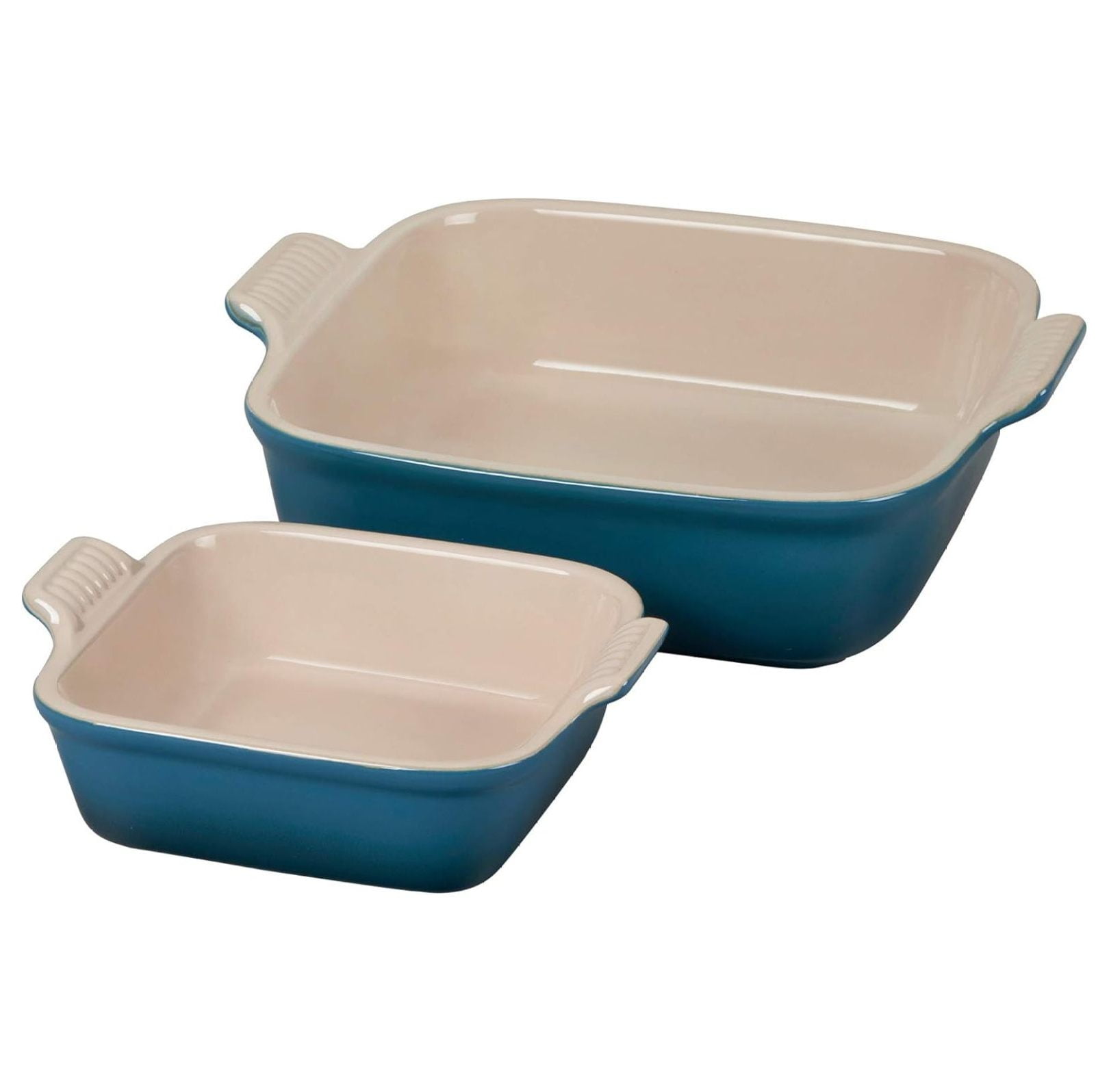 Stoneware Set of 2 Square Dishes , Small - 18 oz. & Medium - 2 qt ...