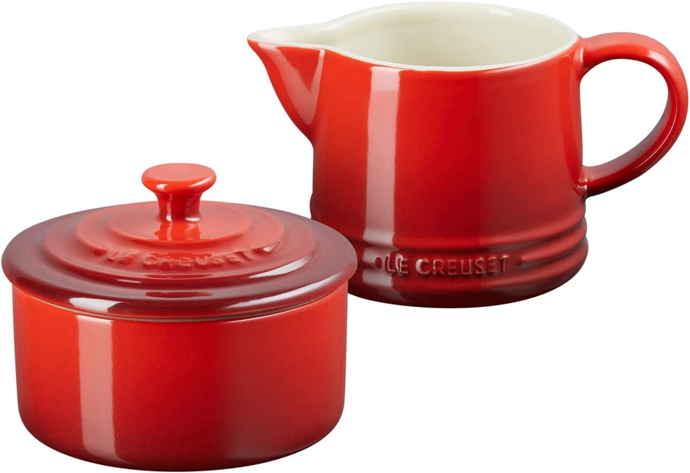 Stoneware Signature Cream & Sugar Set, Cerise, Cream: 300 ml., Sugar ...