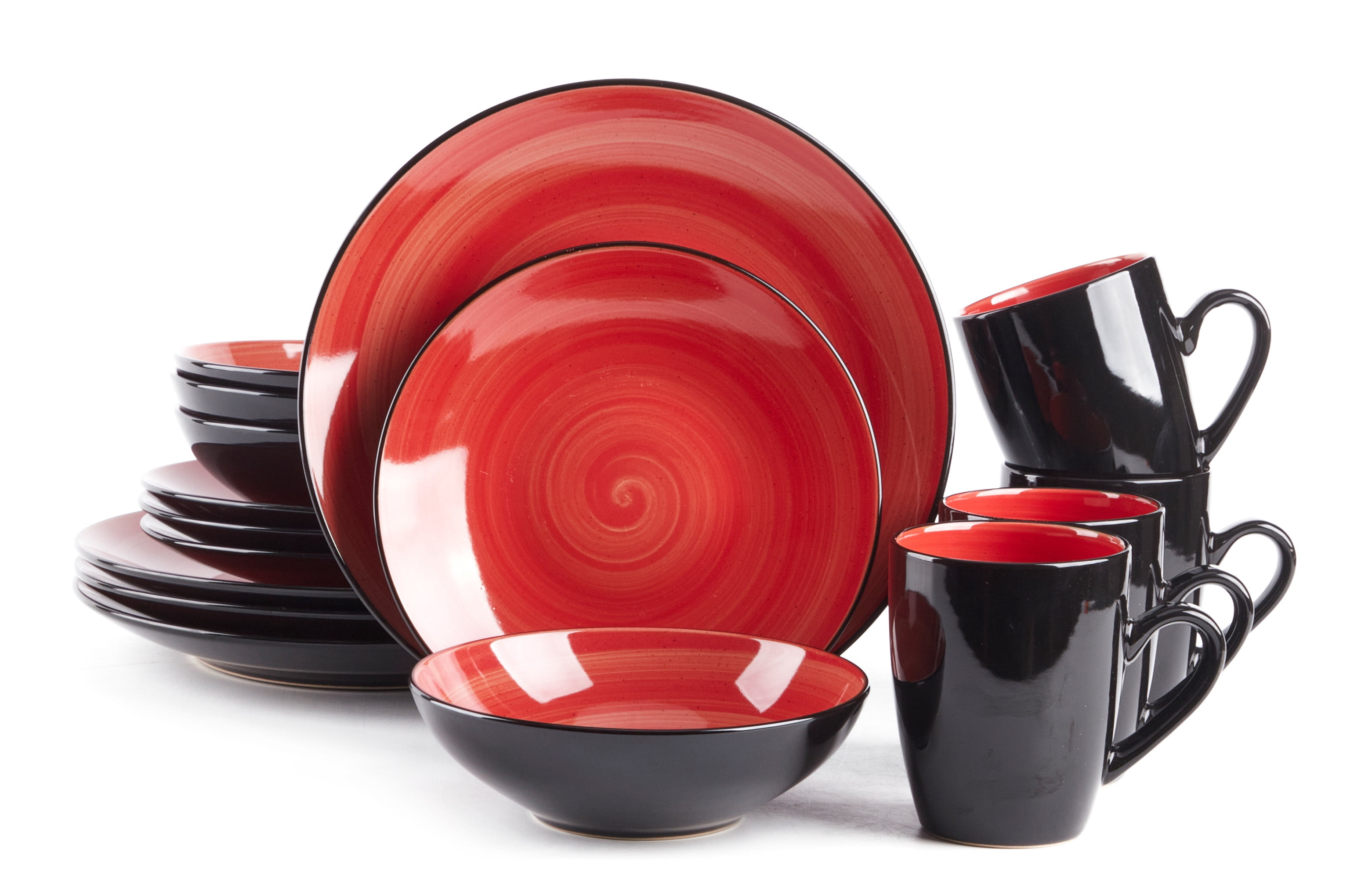 Stoneware Sonoma 16pc Dinnerware Set, Red - Walmart.com