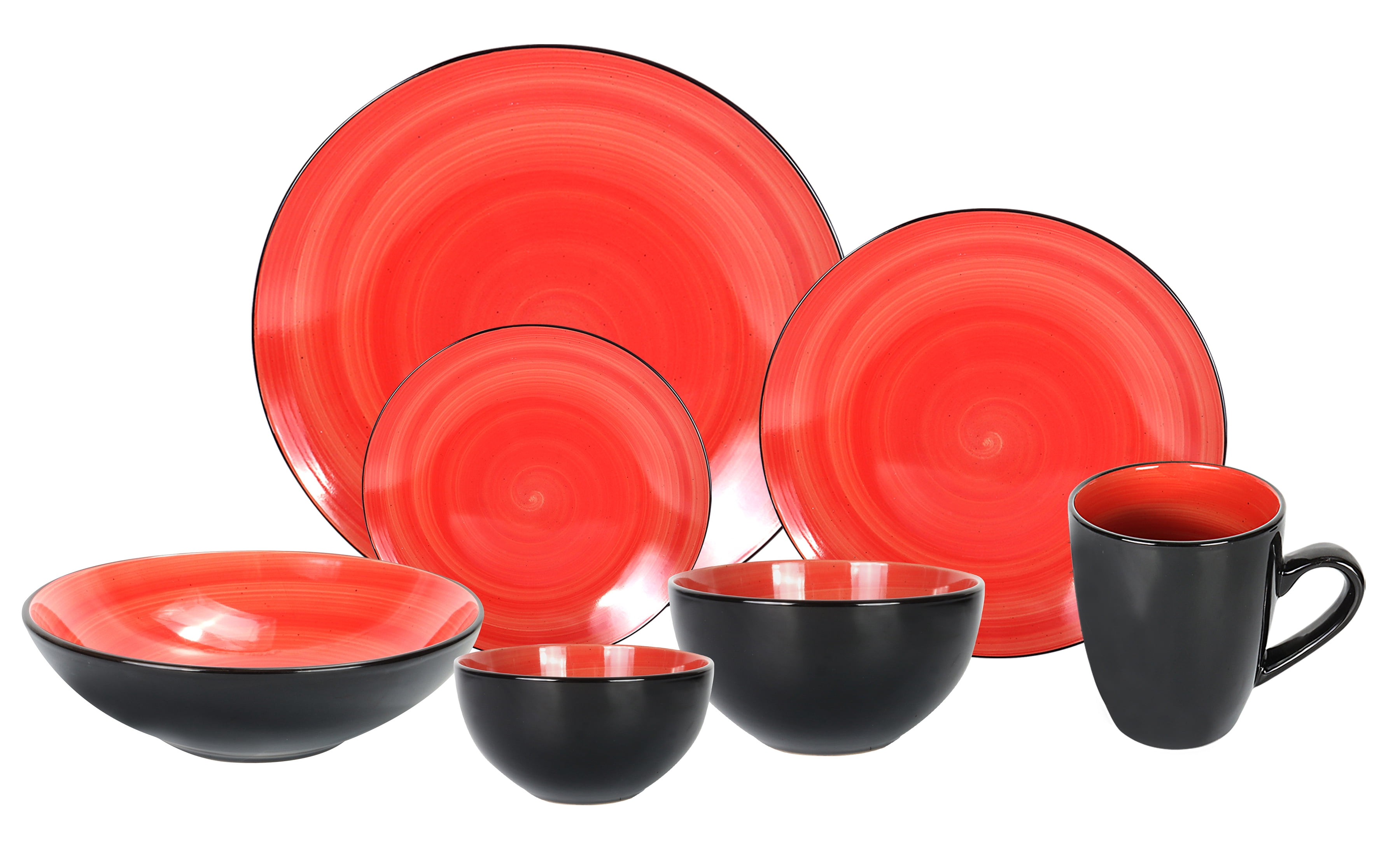 Stoneware Sonoma 56pc Dinnerware Set, Red - Walmart.com