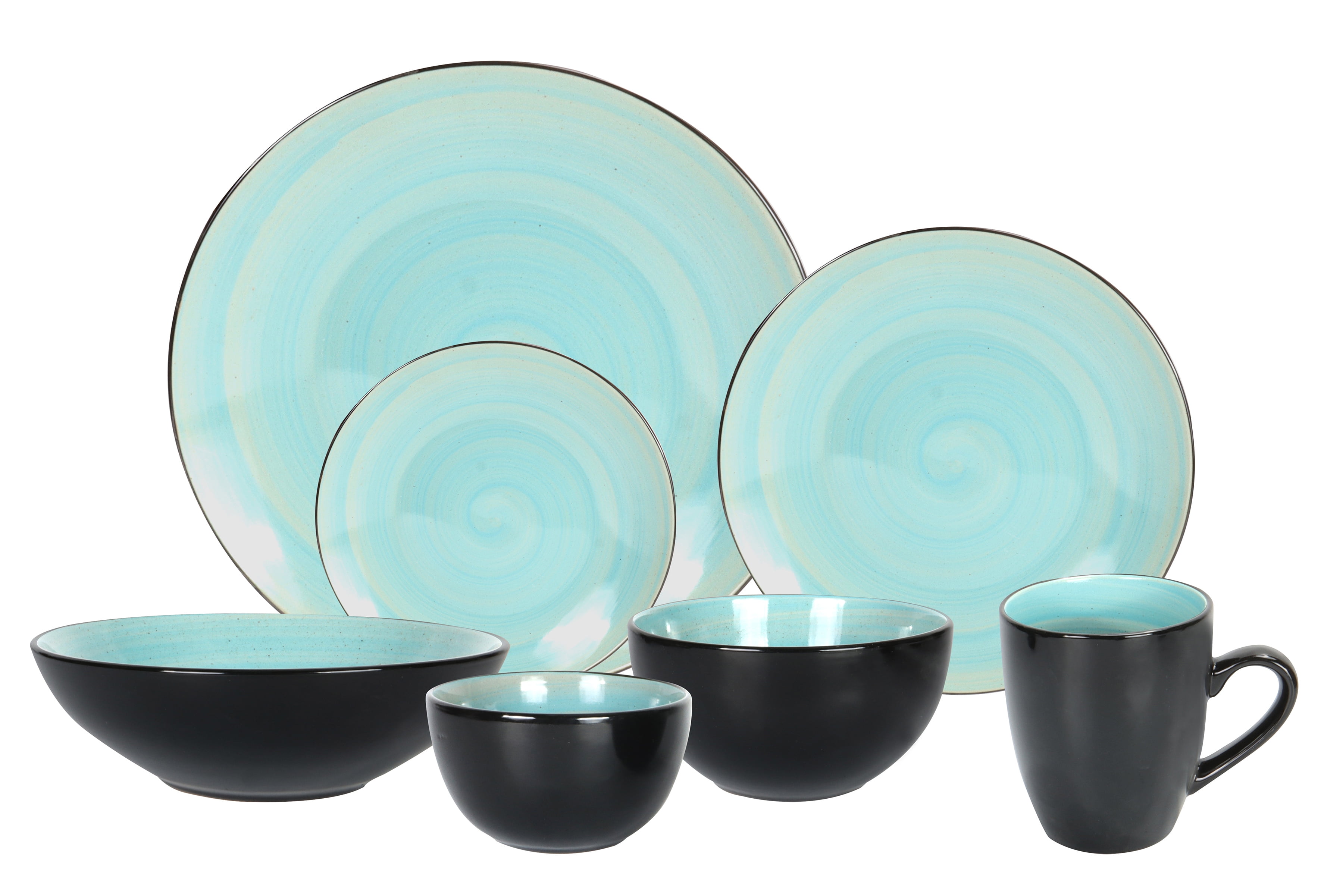 Stoneware Sonoma 56pc Dinnerware Set, Turquoise - Walmart.com