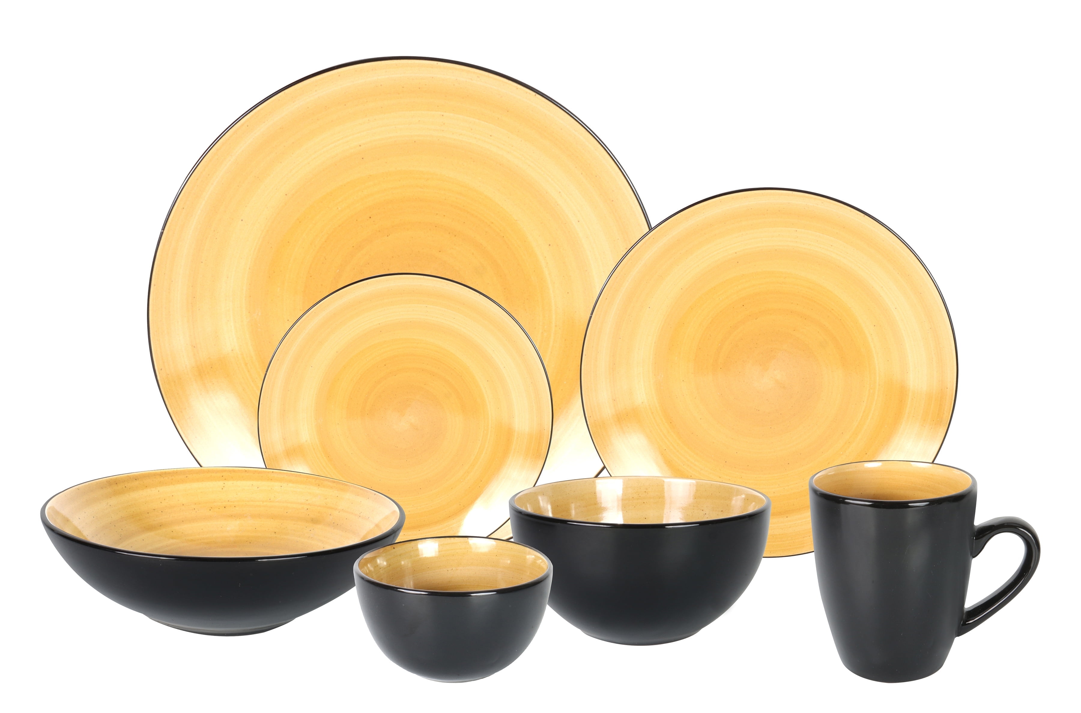 Stoneware Sonoma 56pc Dinnerware Set, Yellow - Walmart.com