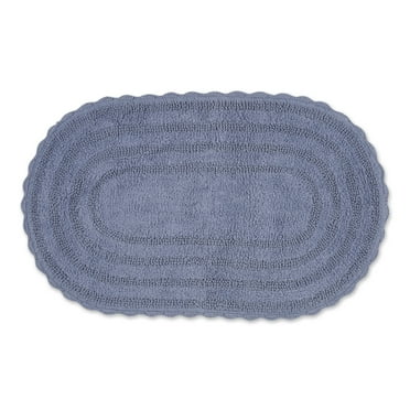 Gold Coast Plush Cotton Oval Bath Rug in Blue, 2 Pack - Walmart.com