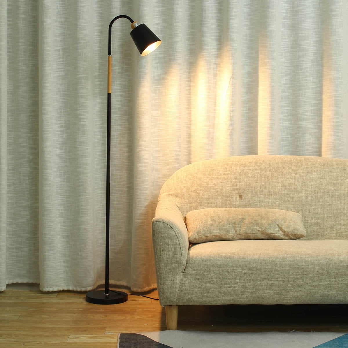 Stoneway Floor Lamp, Gooseneck Adjustable Touch Control Standing Lamp ...
