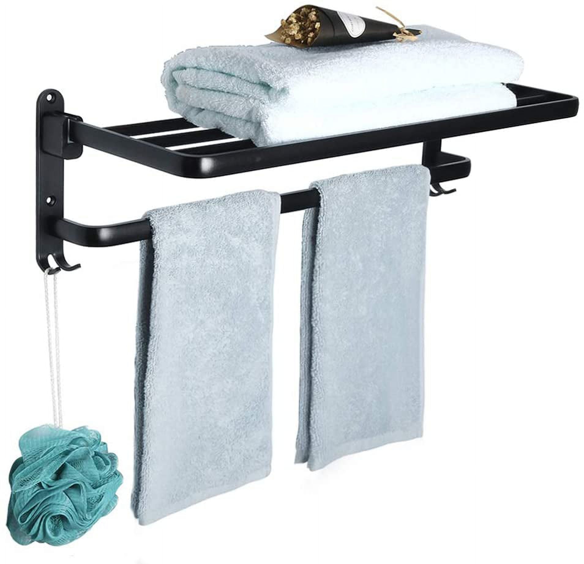 Stoneway Hotel Motel Bathroom Double Towel Rack,Towel Shelf with Two ...