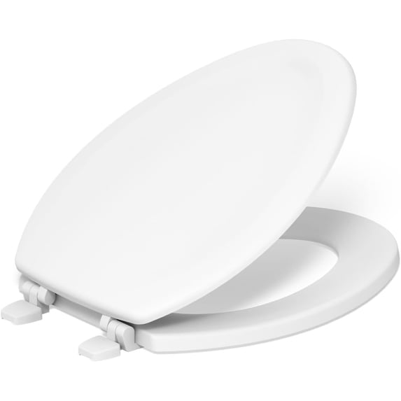 Stonewood Elongated Wood Toilet Seat for Standard Toilets with Honed ...