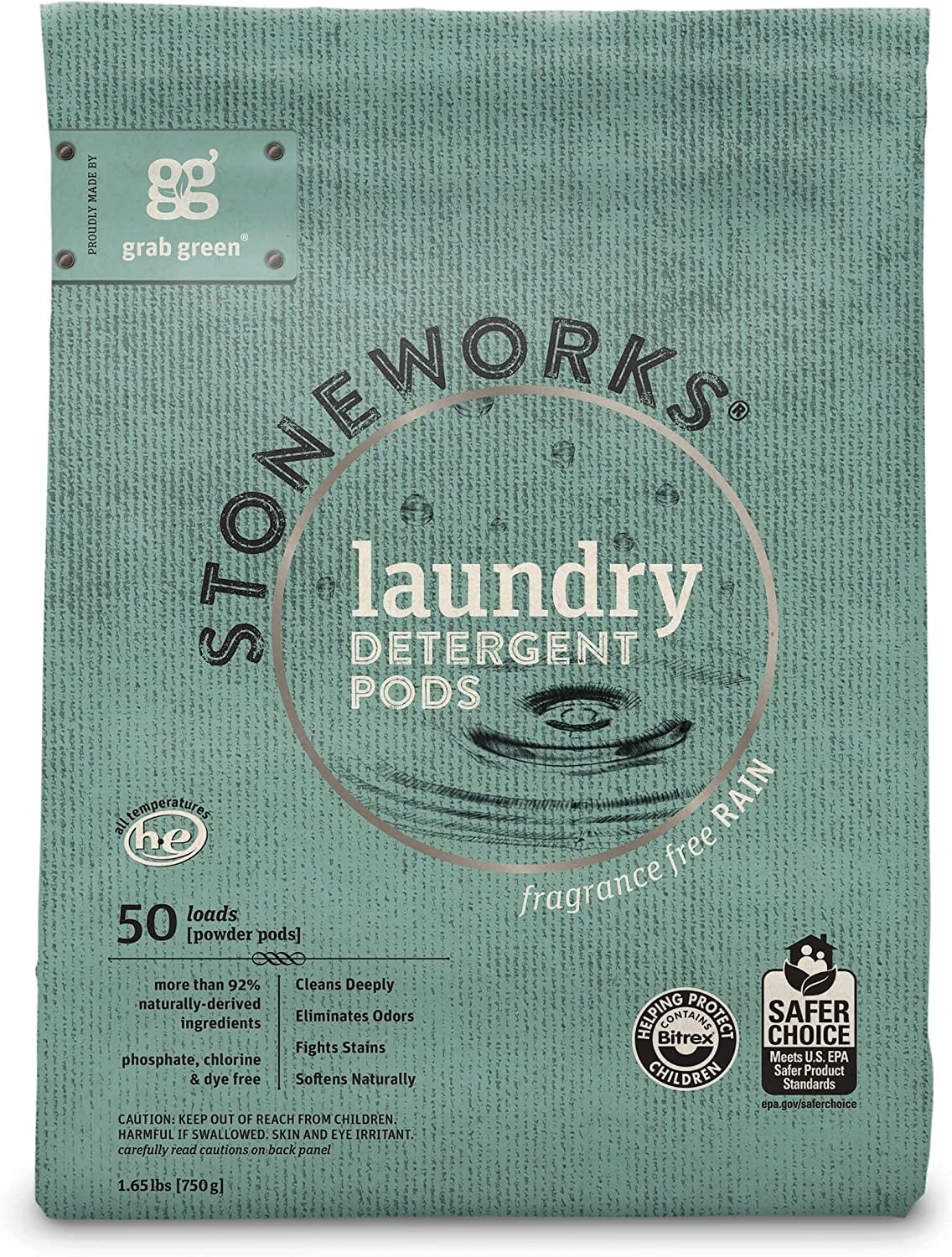 Stoneworks Laundry Detergent Pods, Powered by Naturally Derived Plant ...