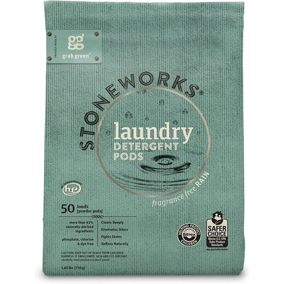 Stoneworks Laundry Detergent Pods, Powered by Naturally Derived Plant ...