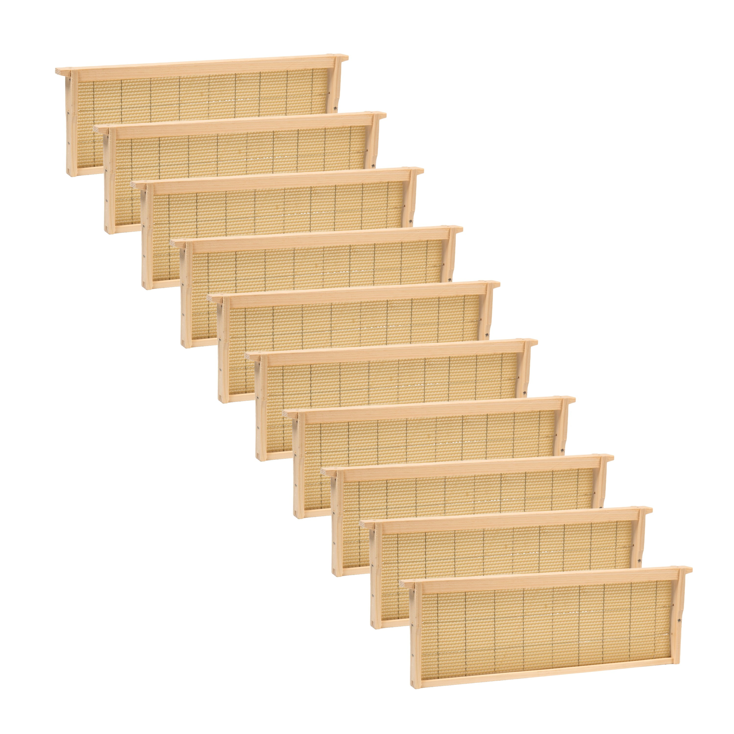 Stoney Acres Beekeeping Beehive Frame with Wired Beeswax Foundation, Medium Assembled Honey Bee ...