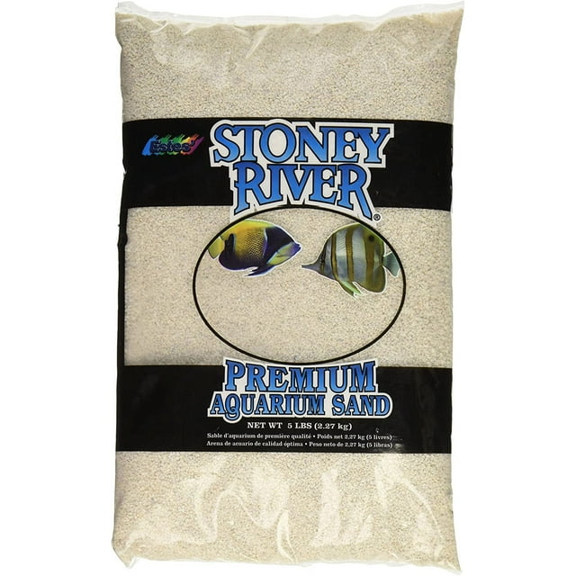 Stoney River White Aquatic Sand, 5-Pound Bag for Aquarium Fish Tank ...
