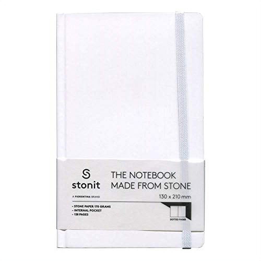 Stonit Stone Paper Journal with Bungee Closure (White, 5x8) - Walmart.com