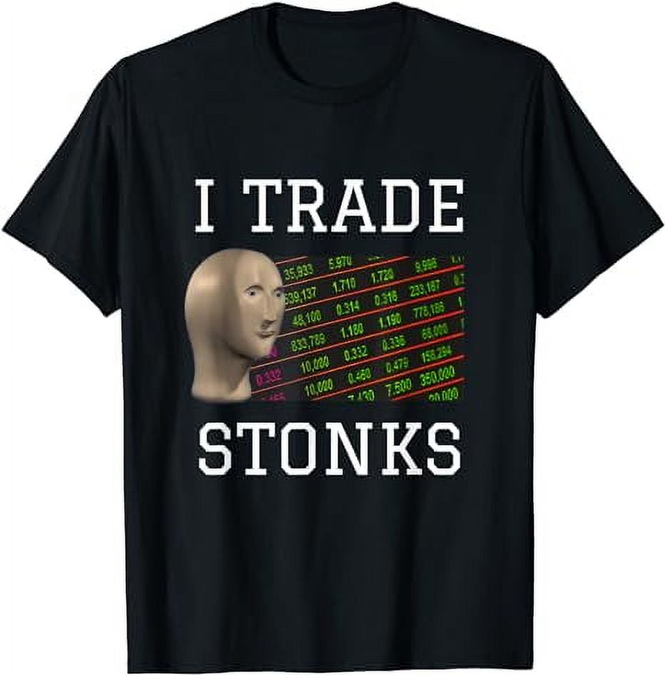 Stonks Meme Man Stock Market Funny Viral Internet T-Shirt - Walmart.com