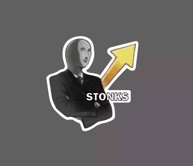 Stonks Sticker Money Waterproof Sticker Phone Decal Water Bottle ...