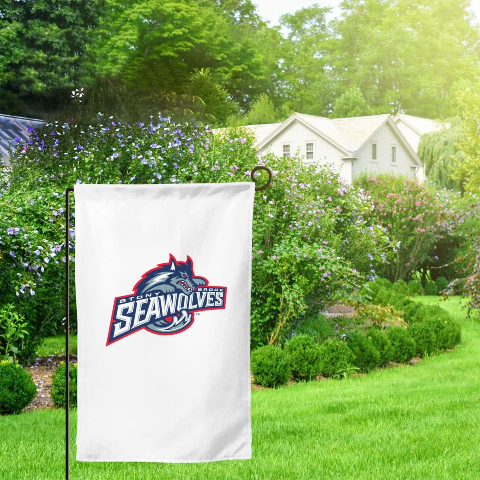 Stony Brook University Logo Garden Flag Double Sided Banners For ...