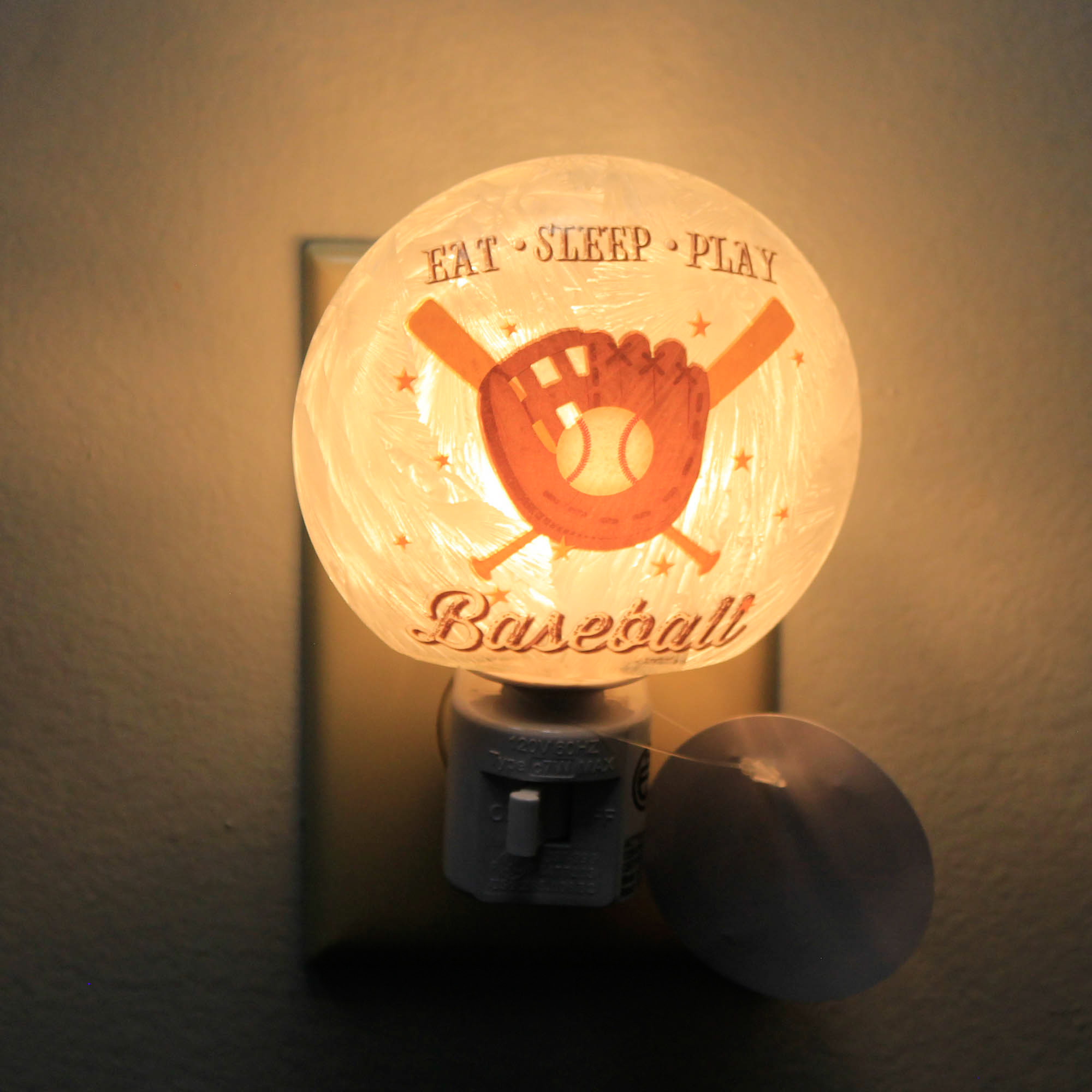 Stony Creek 4.00In Play Ball Round Night Light, Glass, Sports Child ...