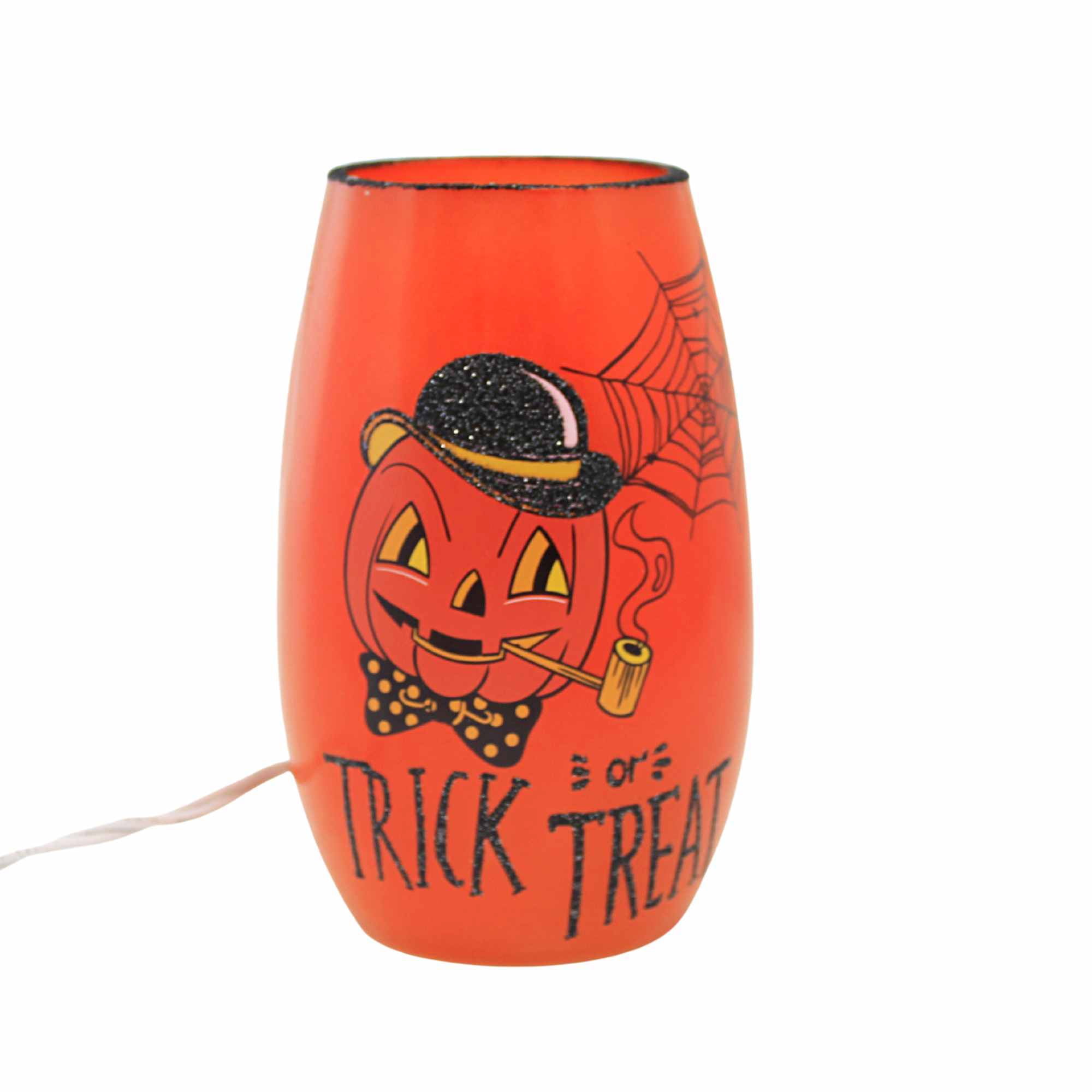 Stony Creek 5.25In Vintage Halloween Pre-Lit Small Vase, Glass ...